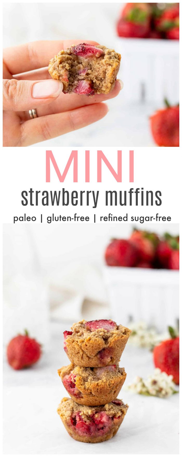Mini Strawberry Muffins - Haute & Healthy Living